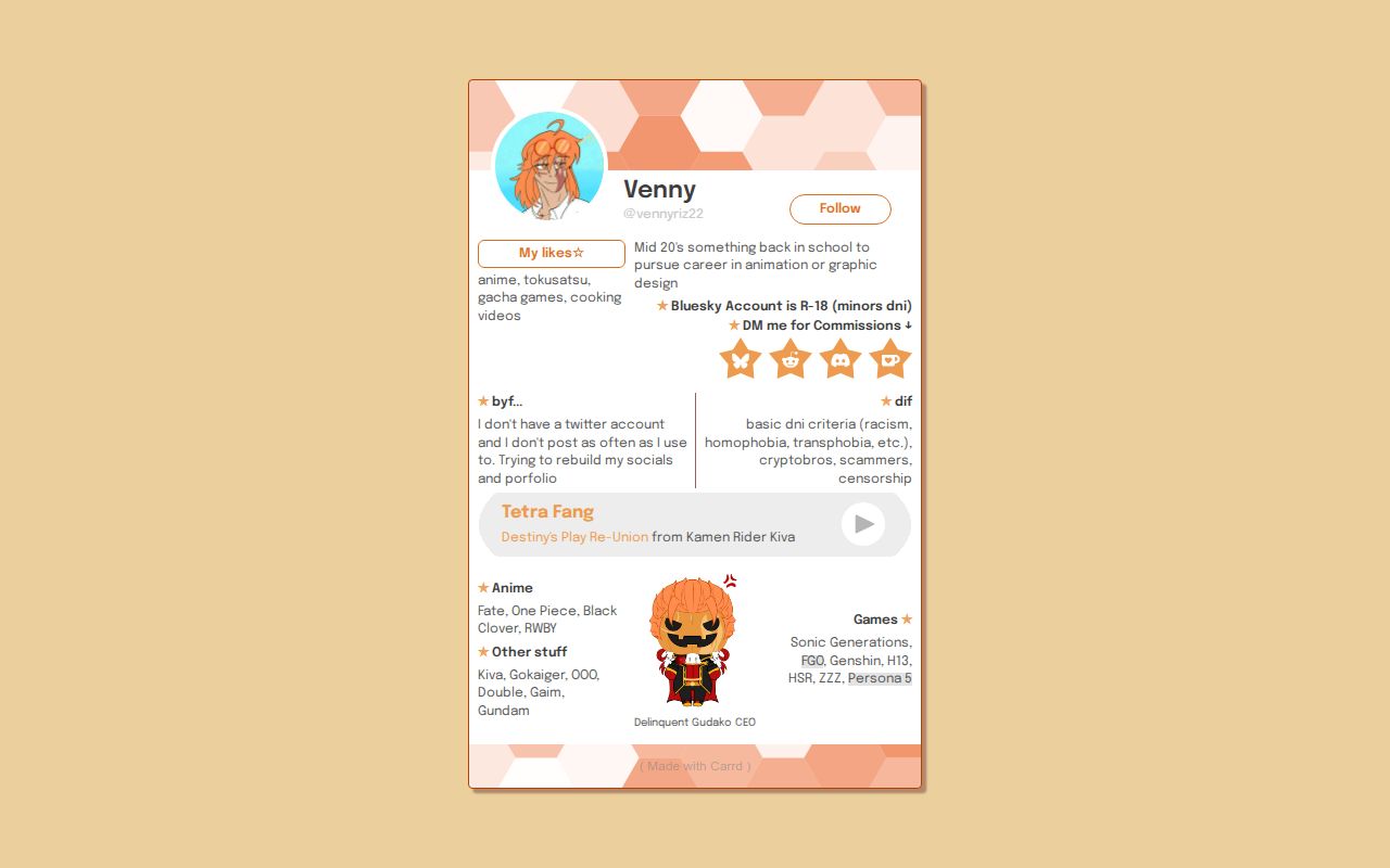 Venny Card